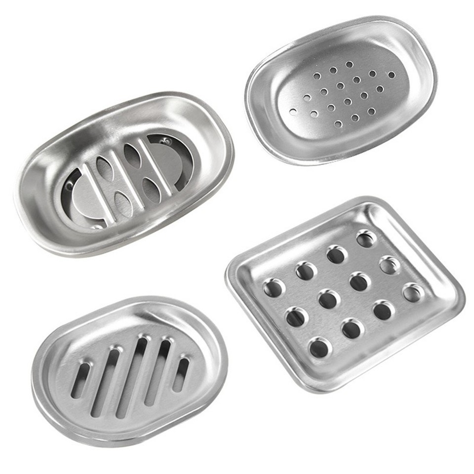 Shower Soap Tray Bathroom Accessories Vanity Dishes with Drain Holes ...