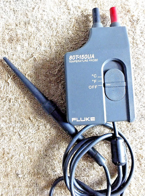 FLUKE 80T-150UA UNIVERSAL TEMPERATURE PROBE GREAT CONDITION MADE IN USA ...