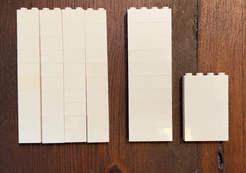 Lego Bricks - 40 1x2 & 15 1x4 White | eBay UK