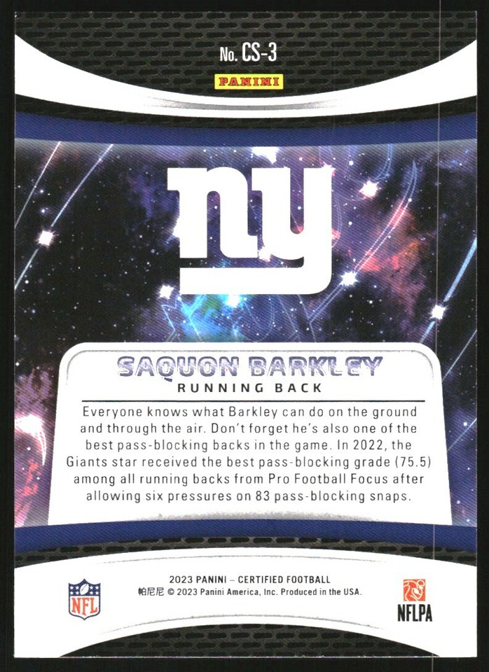 2023 Certified Certified Stars #3 Saquon Barkley | eBay