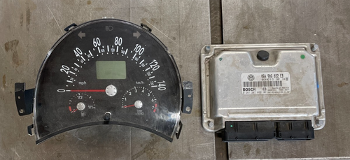 Volkswagen New Beetle 2.0L ECM &Instrument Cluster MATCHING PAIR 06A ...