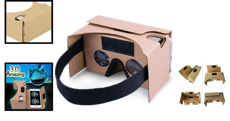 Google Cardboard VR Headset - Immersive 3D Experience for 4-6 Inch ...