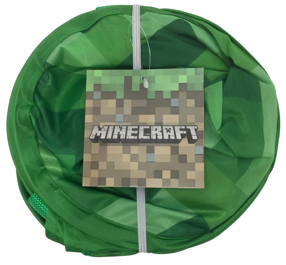 Jay Franco Minecraft Creeper Pop Up Hamper - Mesh Laundry Basket/Bag ...