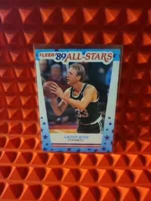 💥LARRY BIRD 1989-90 FLEER ALL-STARS STICKERS INSERT #10 HOF CELTICS ...