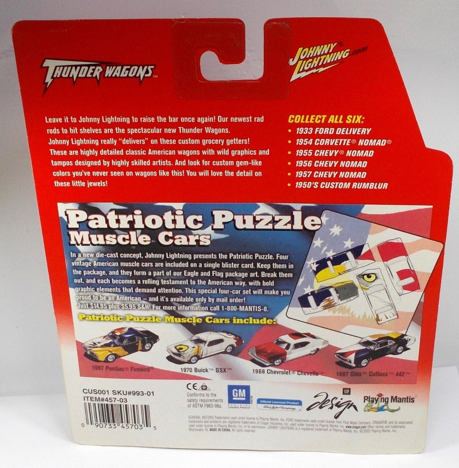 Johnny Lightning White Lightning Chase 2003 Thunder Wagons 1950's CUSTOM RUMBLUR | eBay