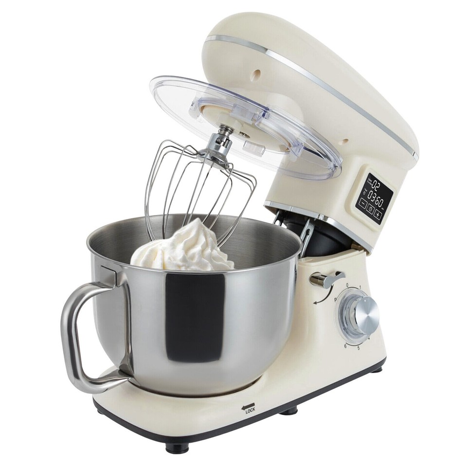 Electric Food Mixer 6+1 Speed 6.5Qt Electric Dough Mixer Processor ...