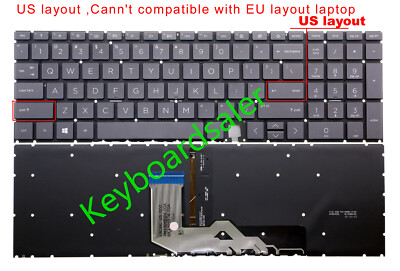 New US backlit Keyboard for HP Envy x360 17-ch 17m-ch 15m-ed 15-ee 15m ...