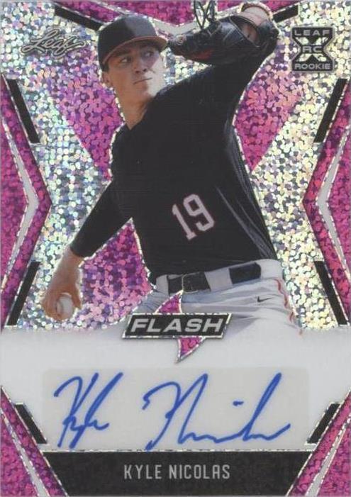 2020 Leaf Flash - Kyle Nicolas #BA-KN1 Pink /15 (AU, RC) for sale ...