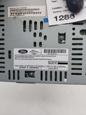 17 20 FORD FUSION Audio & Visual Equip.(radio) ID FS7T-19C107-YD OEM | eBay