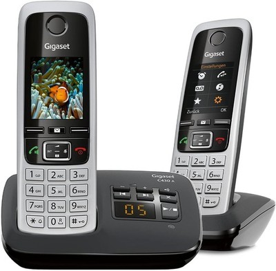 Gigaset C430A Duo 2 schnurlose Telefone mit Anrufbeantworter (DECT ...