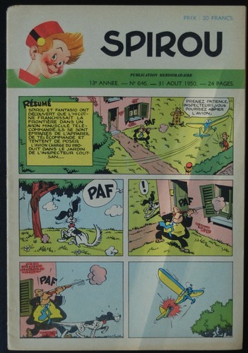 SPIROU 646 de 1950 - Franquin - Mystère à la frontière - éd. France - TTBE | eBay