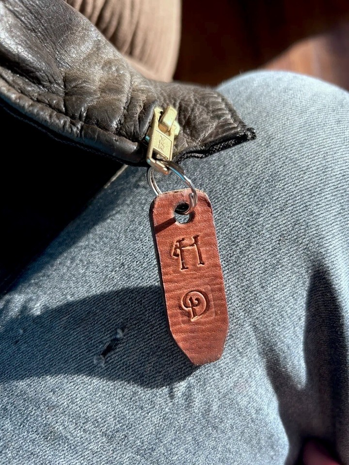 HD Leather Jacket zipper pull, with chrome ring | eBay