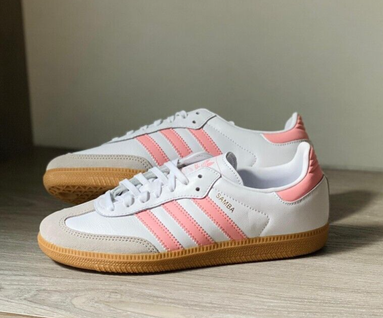 Adidas Samba OG White Coral Pink JP5480 Womens New | eBay