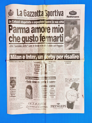GAZZETTA DELLO SPORT 20 NOVEMBRE 1994 BATISTUTA-COMPAGNONI-SIGNORI ...