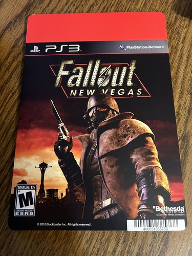 SONY PS3 Fallout New Vegas BLOCKBUSTER VIDEO SHELF BACKER CARD 5.5"X8 ...