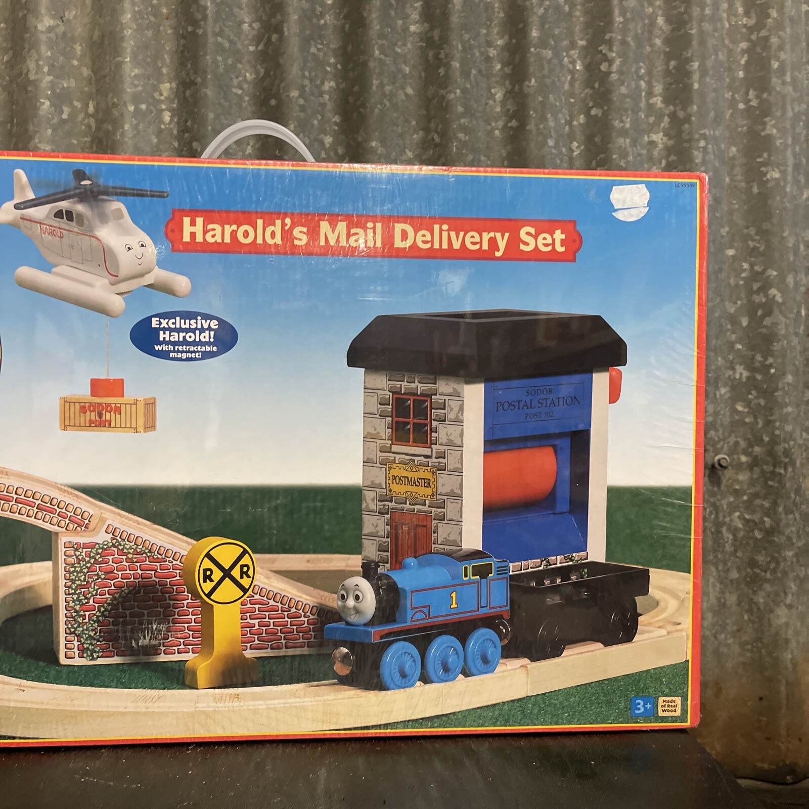 Thomas Wooden Railway Train Harold’s Milk delivery Set - New In Box! | eBay