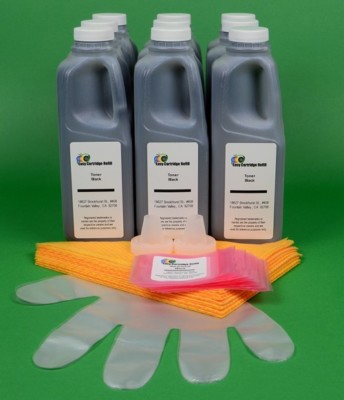 Extra Hi-Yield 9-Toner Refill Kits w/Chips for Lexmark MS510dn MS610de ...