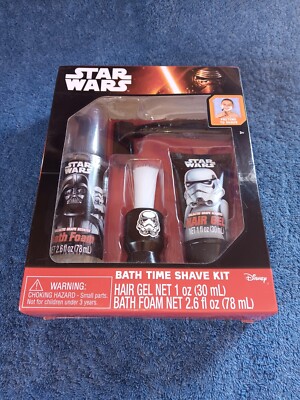 Brand New Star Wars Bath Time Shave Kit 4 Piece Kids Shaving Set Tub ...