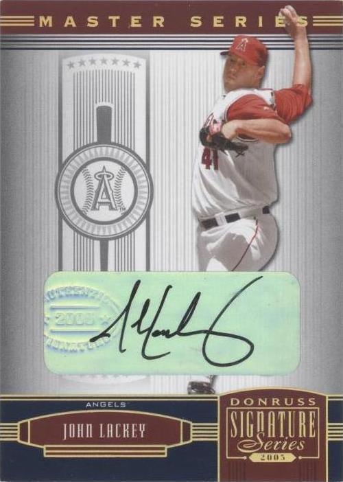 2005 Donruss Signature Series - John Lackey #5 Gold Signatures /25 (AU ...