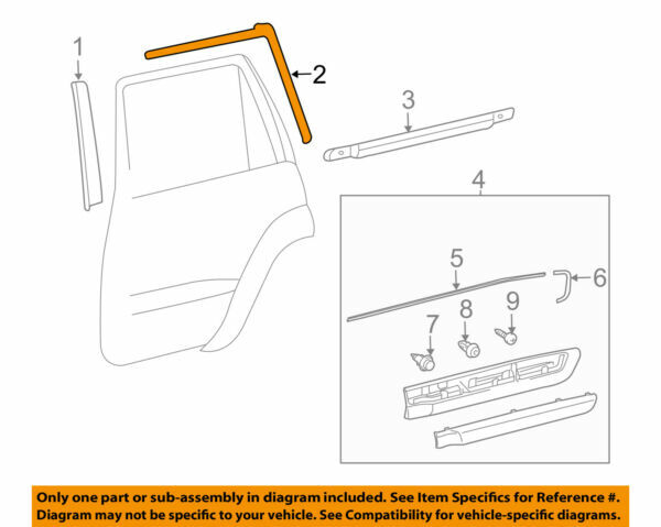 75923-60040 Toyota Tape, black out, no.2 rh 7592360040, New Genuine OEM ...