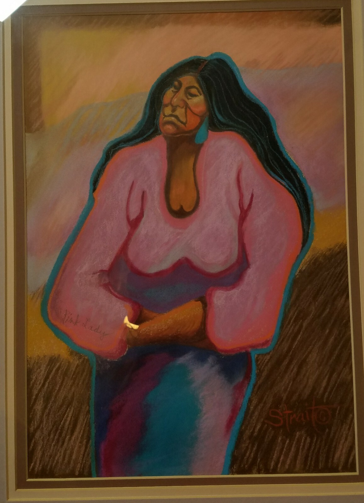 Original Pastel By Cherokee Artist Dorothy May Strait/Dorothy Strait | eBay
