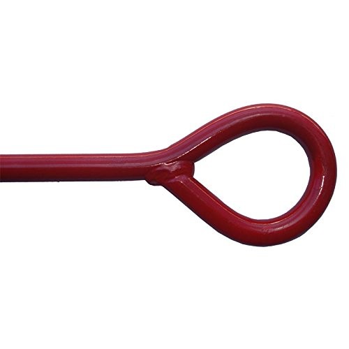 48" Auger Earth Anchor 6" W Helix, 18mm Rod, Painted red, Heavy Duty ...