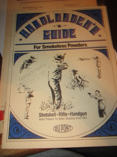 VINTAGE 1986 DUPONT HANDLOADER'S GUIDE FOR SMOKELESS POWDERS RELOADING ...