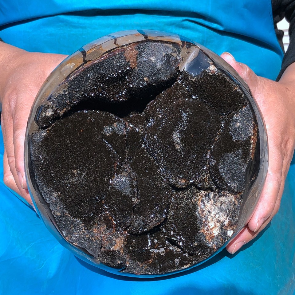 13.59LB Natural Turtle Back Hole Dragon Crystal Crack Gem Reiki ...