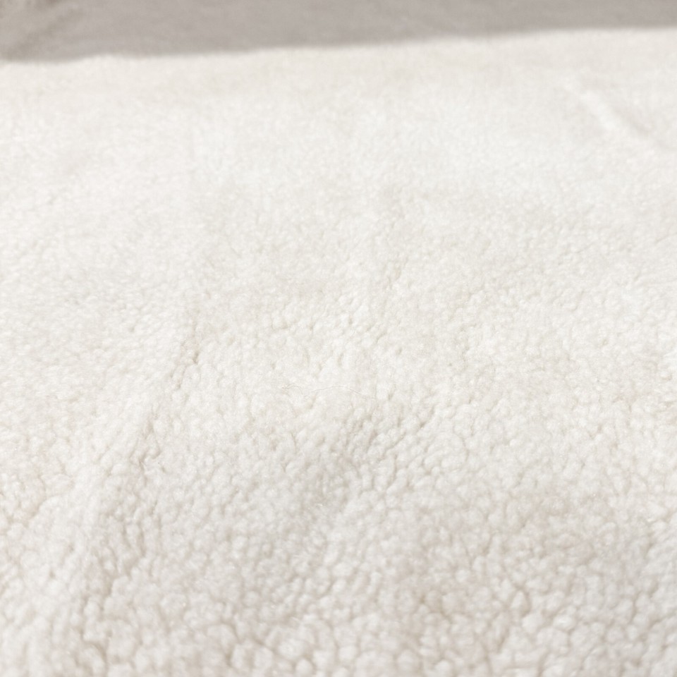 Short Hair Faux Fur Teddy Lambskin Imitation Ecru Cozy Faux Fur Fabric ...