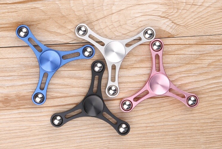 Aluminum Metal Steel Ball Tri-wing Fidget Spinner EDC Focus Finger ADHD ...