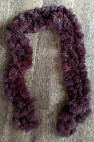 Cejon Brown Rabbit Fur Women's Long Scarf One Size 60" | eBay