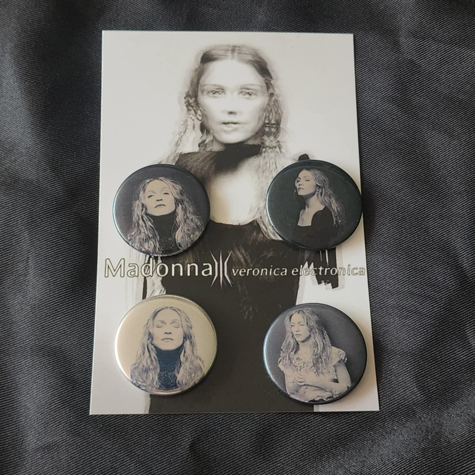 Madonna Veronica Electronica acetate buttons set Ray of Light Bedtime ...