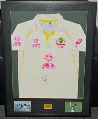 Cricket Australia Player Issue Pink Test Shirt Signed Framed Pink Test ...