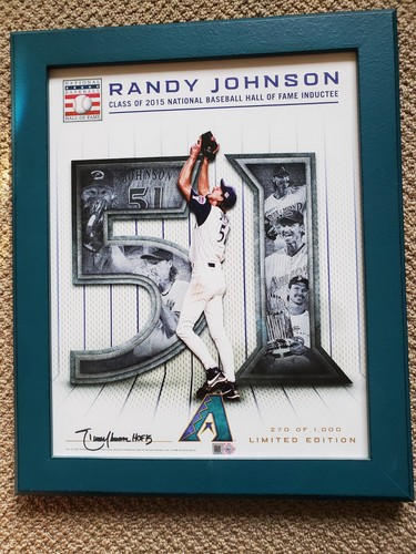 Randy Johnson Signed HOF print.Framed | eBay