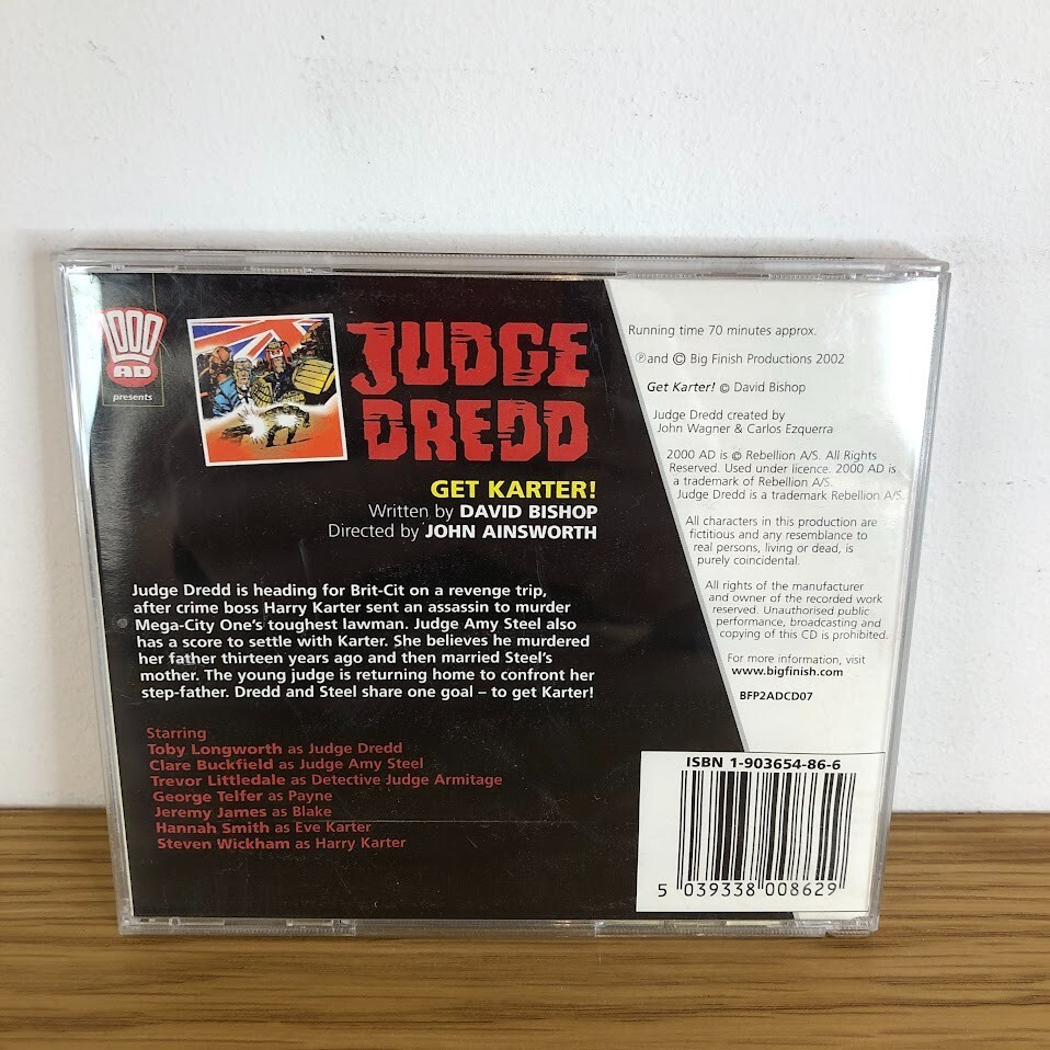 Judge Dredd 2000AD #7 Get Karter Rare Audiobook Big Finish CD Disc Near ...