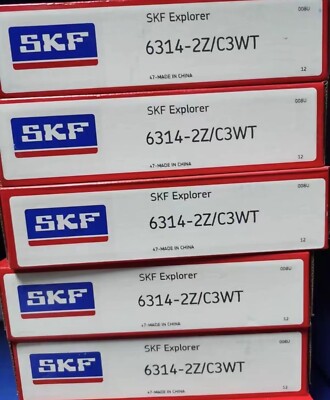 1PC SKF 6314-2Z/C3WT single row deep groove ball bearing | eBay