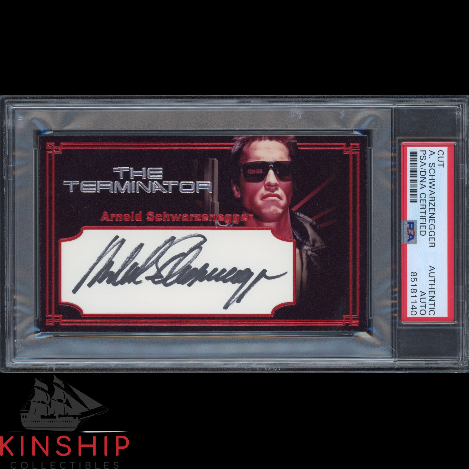 Arnold Schwarzenegger Autographed Signed Cut 3X5 Custom Card PSA DNA ...