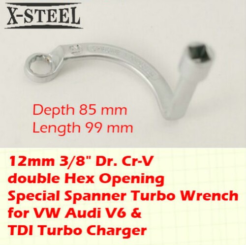 12mm 3/8" Dr. Cr-V Special Spanner Turbo Wrench f VW Audi V6 & TDI ...