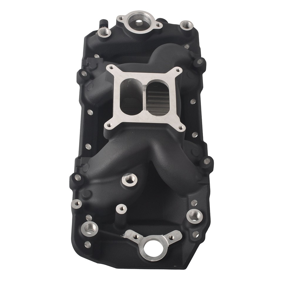 Black BBC Air Gap Dual Plane Aluminum Intake Manifold For 396-502 BB ...