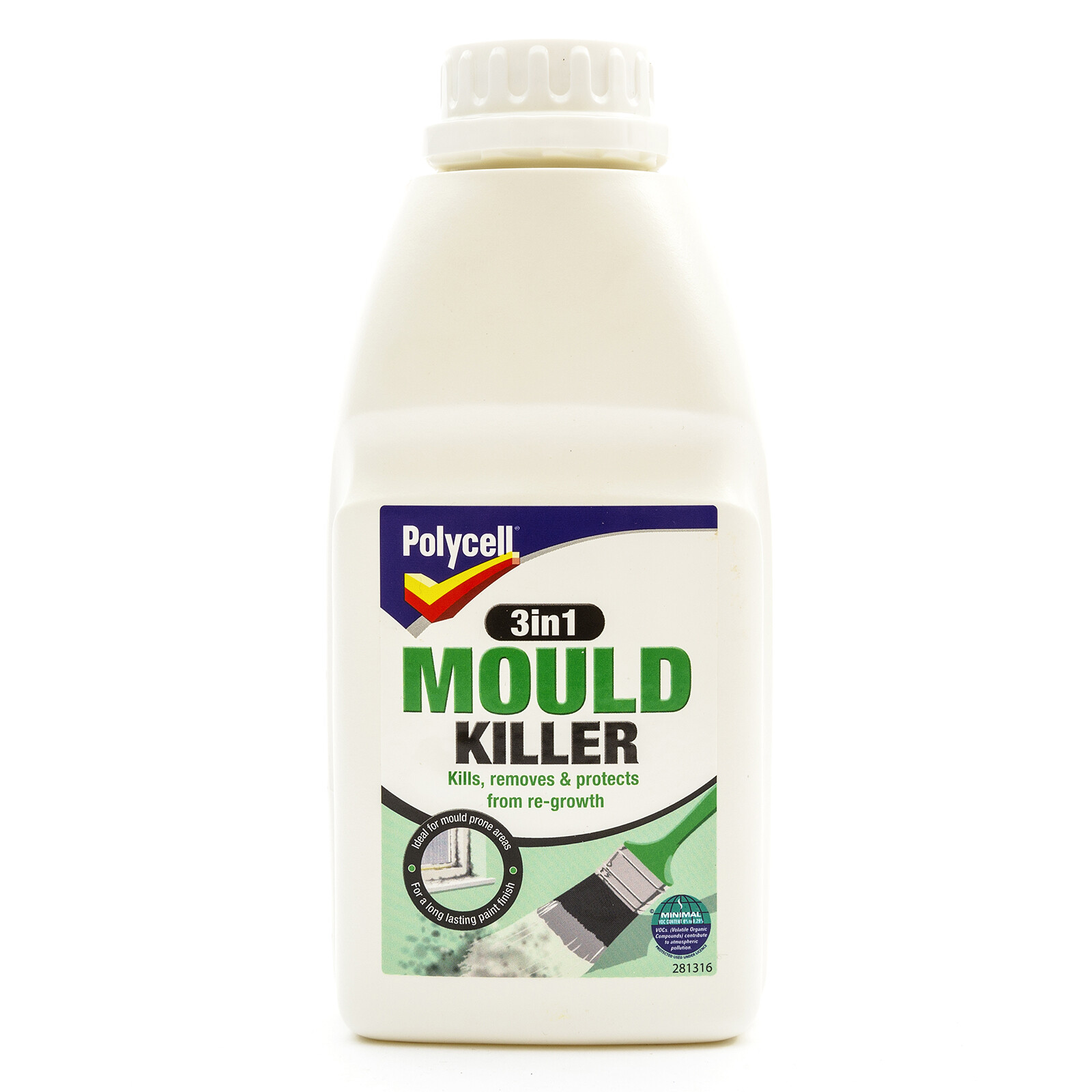 Polycell 3 in 1 Mould Killer Remover Preventer 500ml Strong Fungicide ...