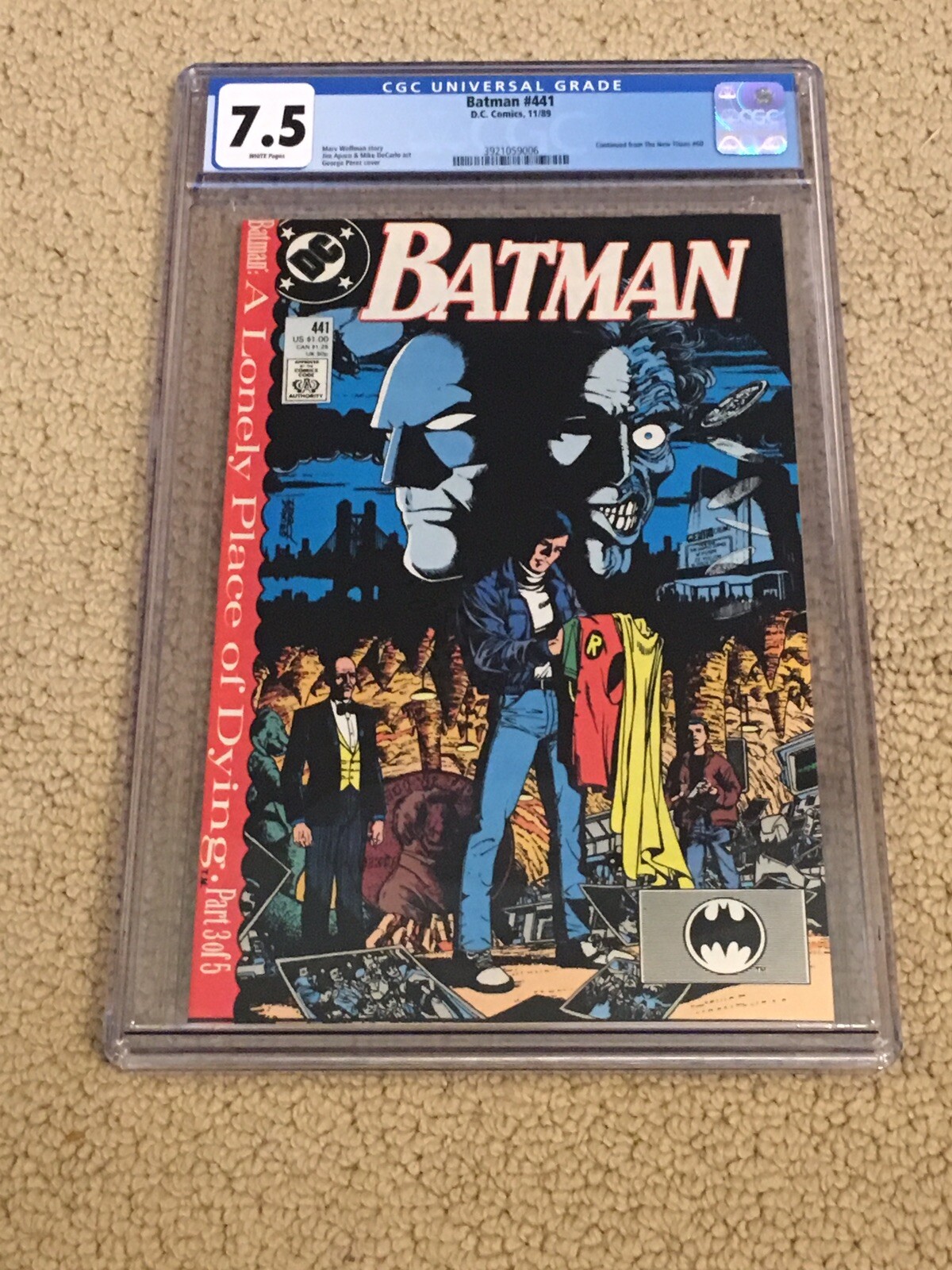 Batman 441 CGC 7.5 White Pages (Classic Cover!!)- Lonely Place Part 3 ...