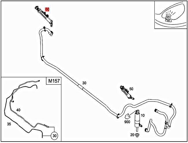 Genuine MERCEDES W166 X166 GL-CLASS X166 Telescopic nozzle 1668601247 ...