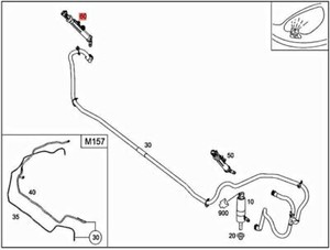 Genuine MERCEDES W166 X166 GL-CLASS X166 Telescopic nozzle 1668601247 ...