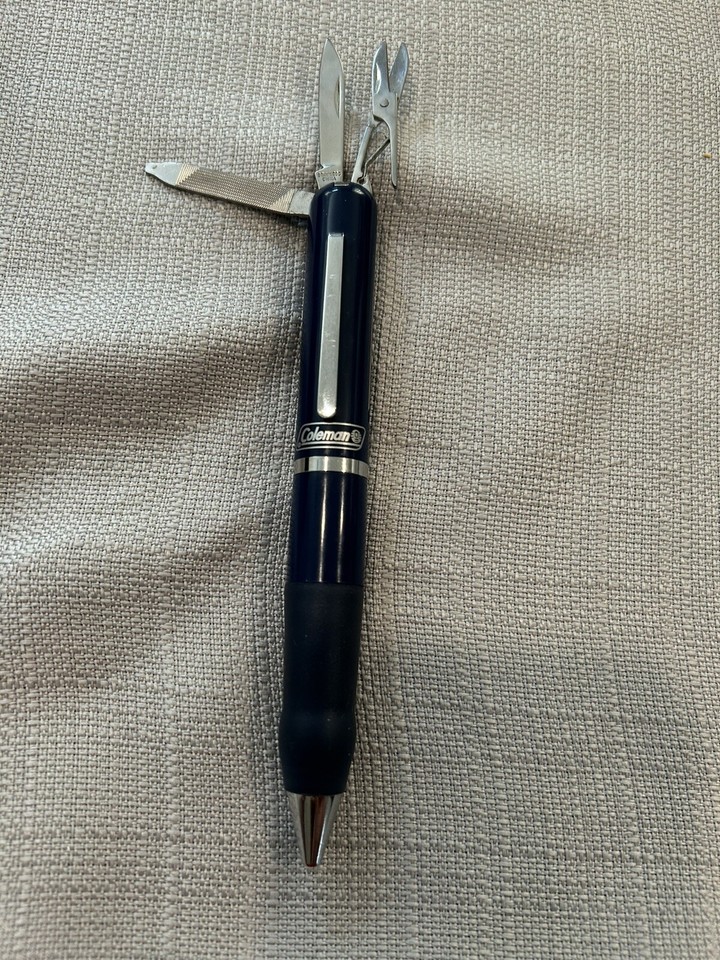 Coleman Pen Set with Case Multitool and Flashlight Designs Black | eBay