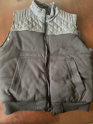 Yoki Mens Black Zip Up Vest Xl | eBay