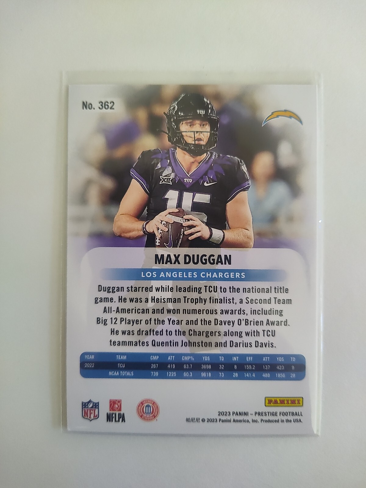 2023 Panini Prestige Rookies #362 Max Duggan RC Los Angeles Chargers | eBay