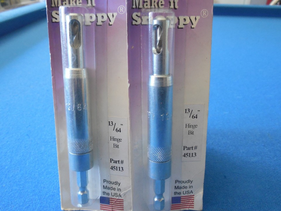 2 Snappy 13/64" Self-Centering Hinge Bit for #14 Screws 1/4" Hex USA ...