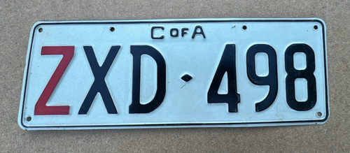 License plate Number plate RED "Z" PLATE GOV PLATE | eBay Australia