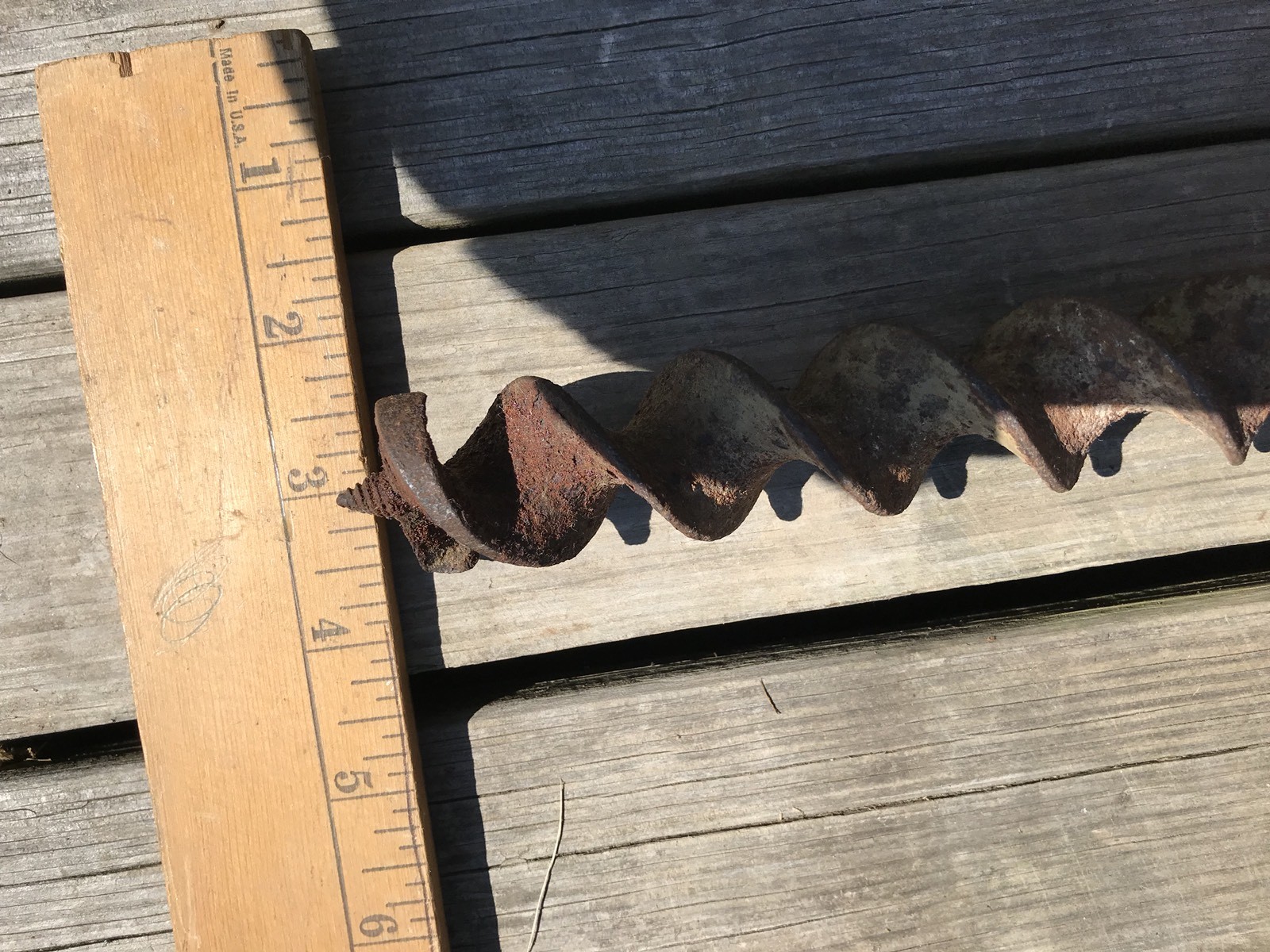 Primitive Antique Auger , Drill Wood Bit, Handmade Handle | eBay