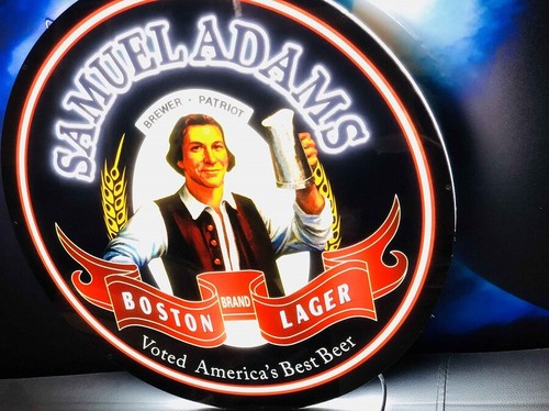 Samuel Adams Boston Lager 16"x16" 2D LED Neon Beer Bar Sign Display ...